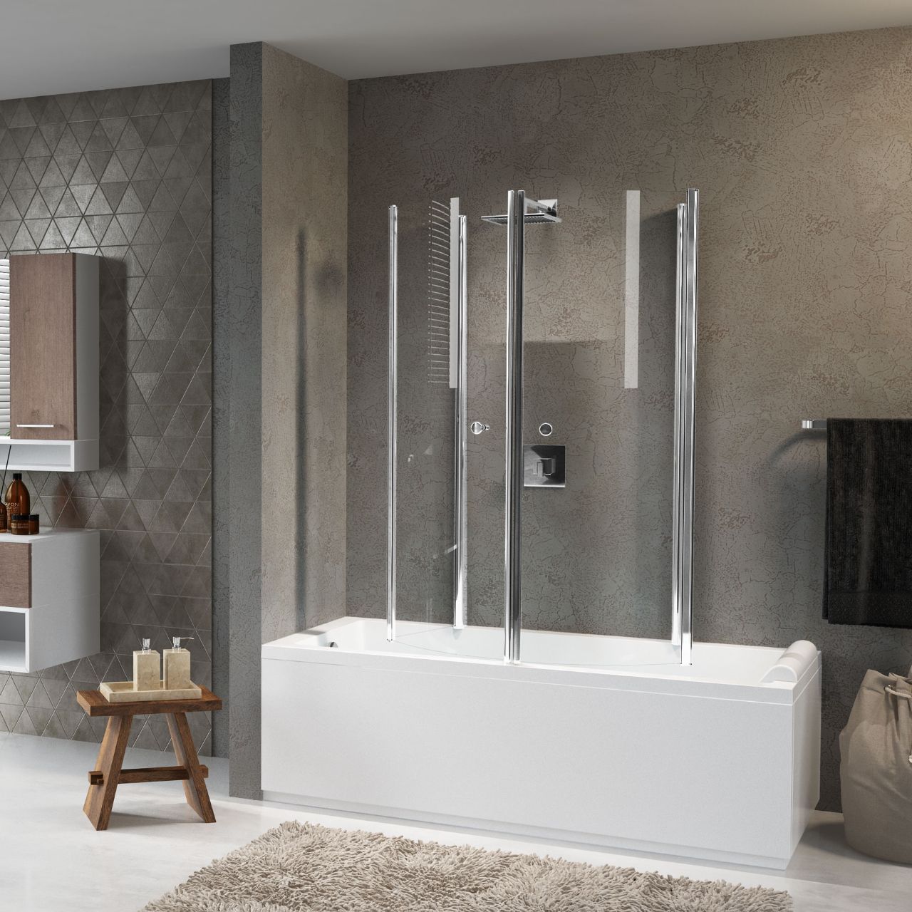 Bath screen Aurora 4 - Novellini