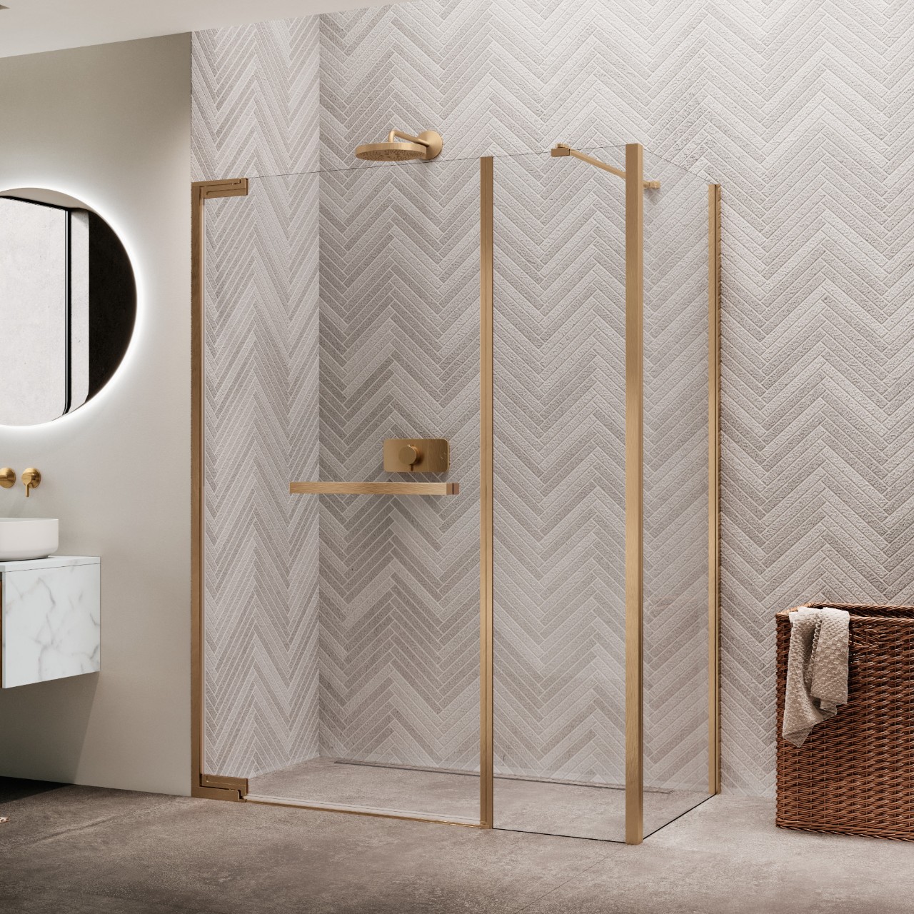 Shower enclosures N180 G+F in line - Novellini